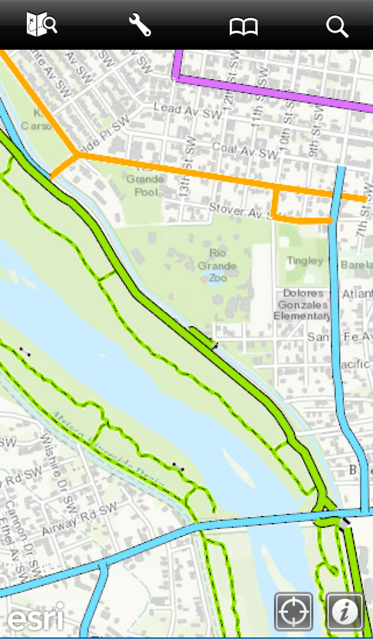 GIS Maps App - Bicycle Trails — City of Albuquerque
