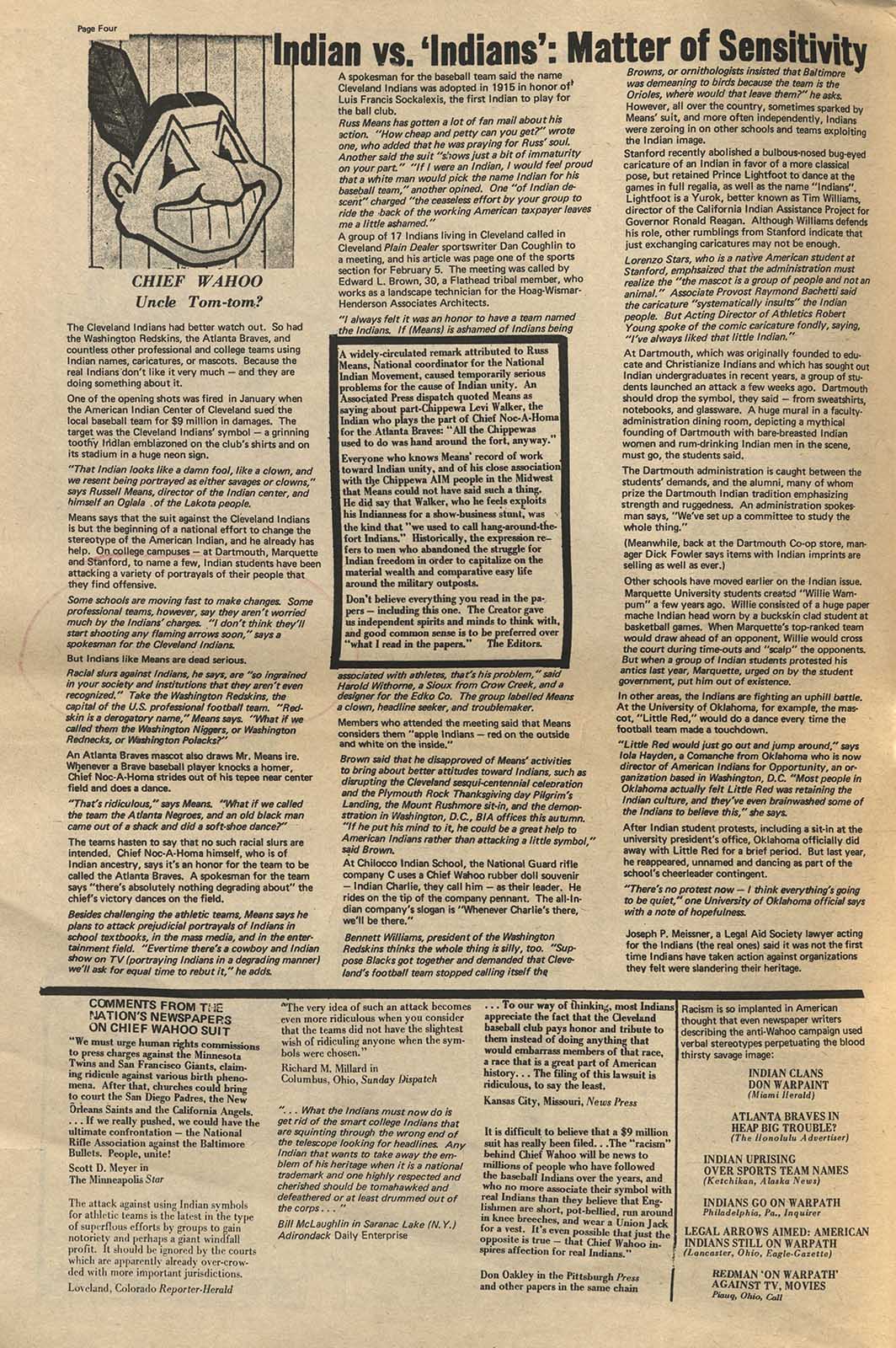 “Indians vs. ‘Indians’: Matter of Sensitivity” — City of Albuquerque