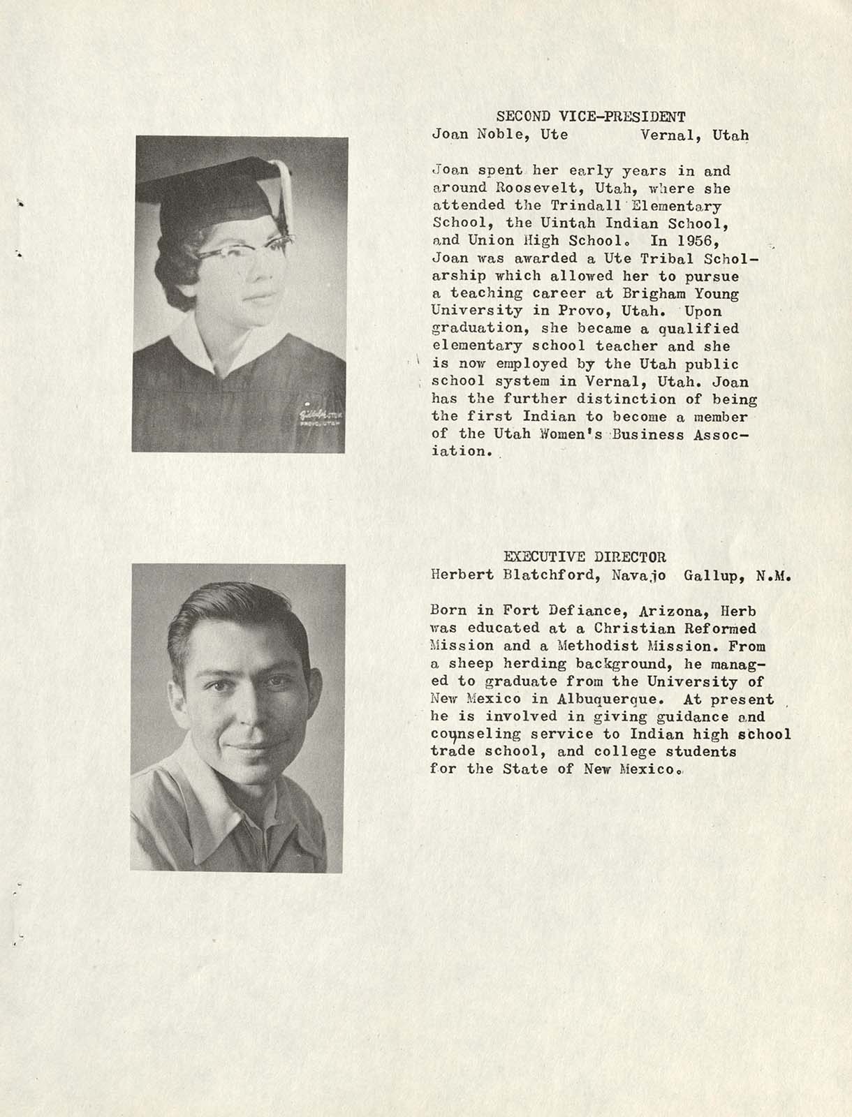 National Indian Youth Council Officers Bio Pages — City of Albuquerque