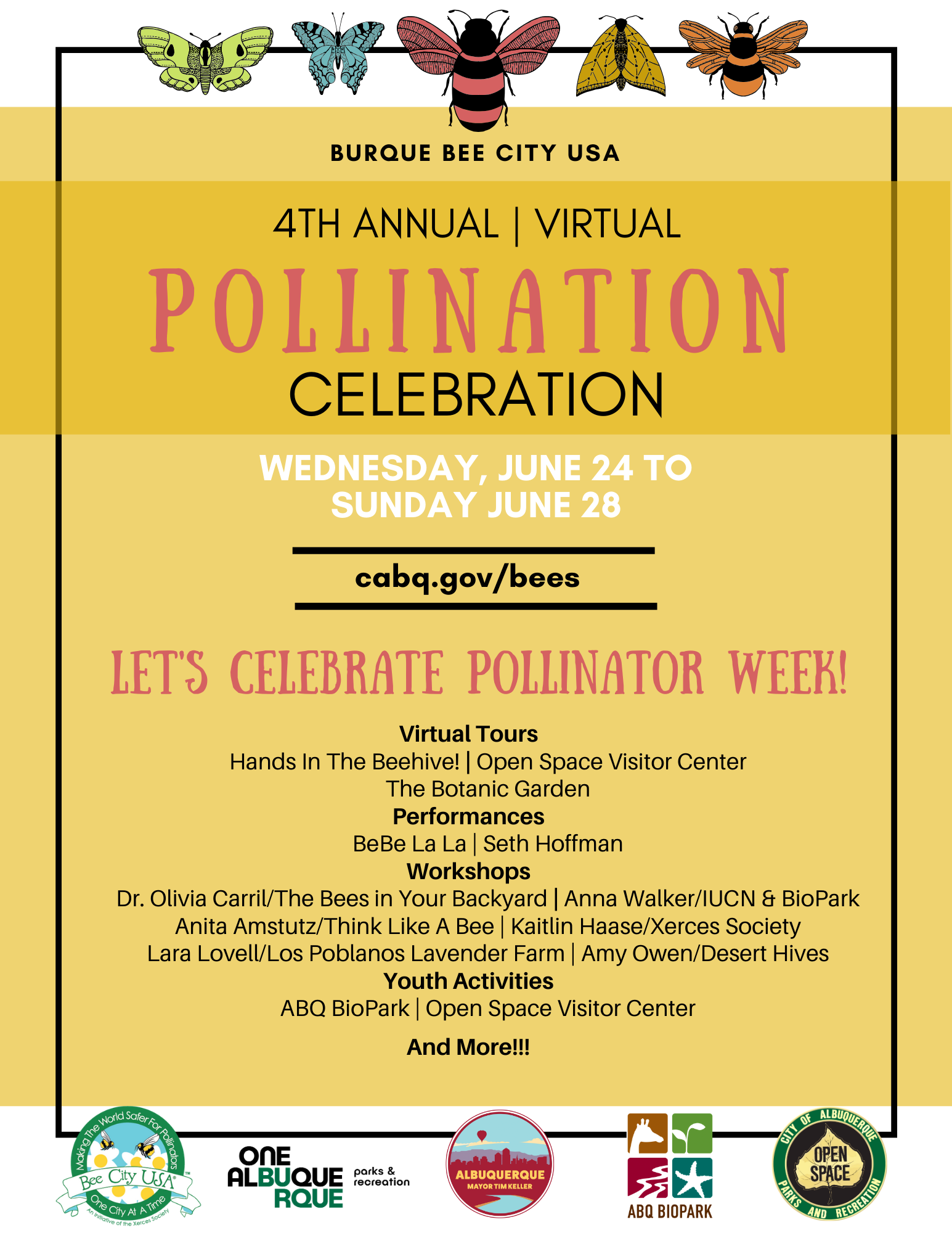 Pollinator Celebration: Flyer Image — City of Albuquerque
