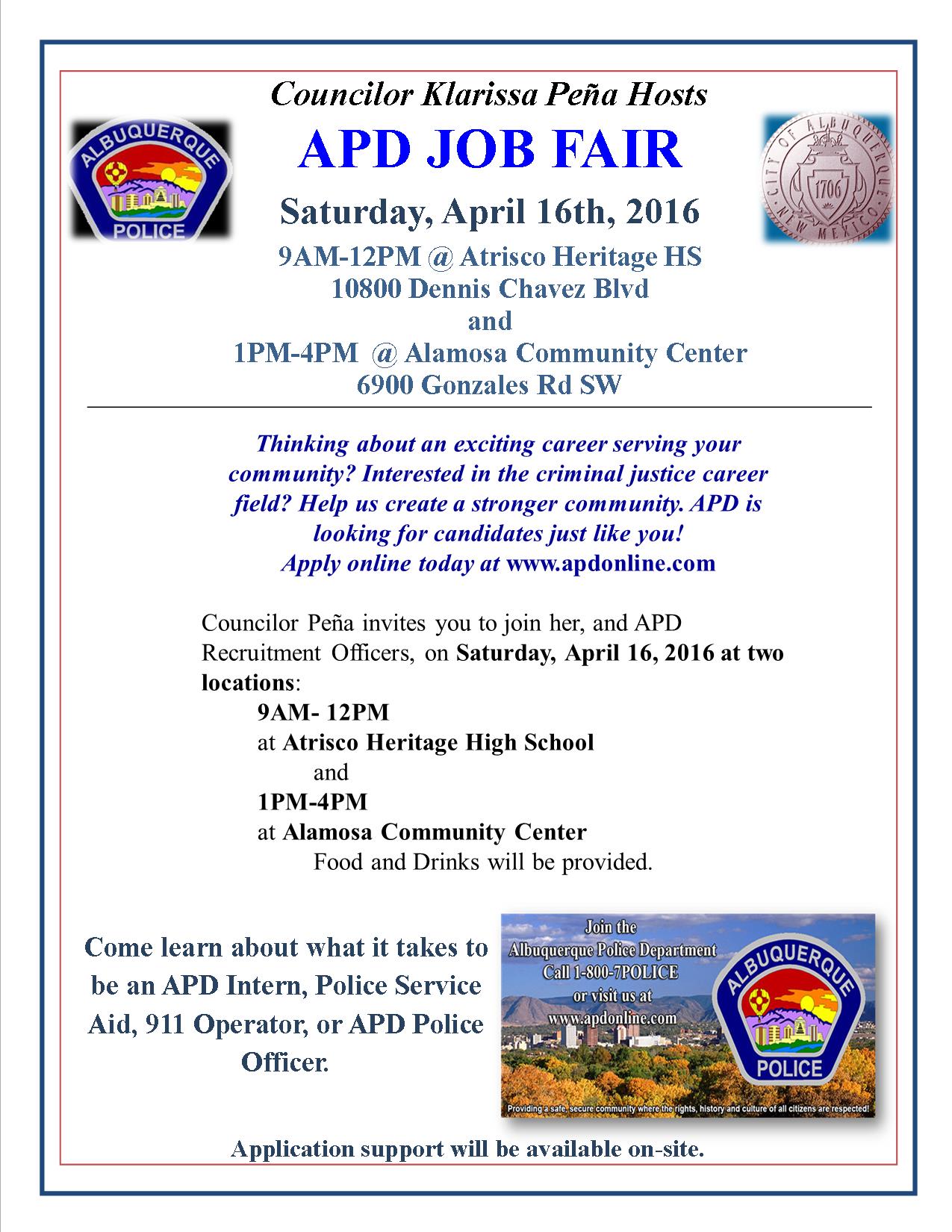 Councilor Klarissa Peña Hosts Albuquerque Police Job Fair on April 16 ...