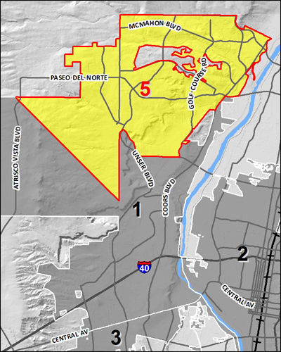 Council 5 District Map Zoomed in — City of Albuquerque