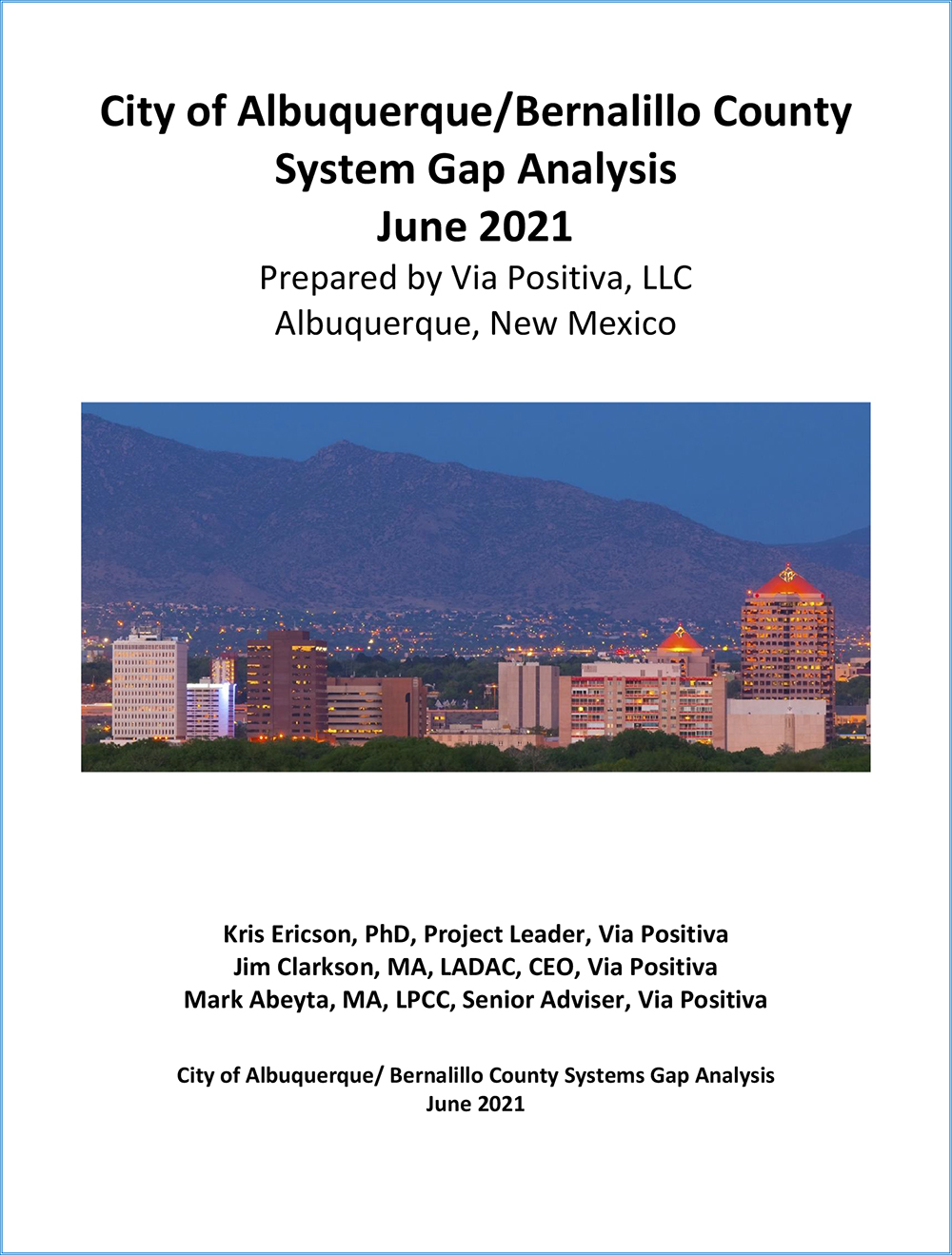 City of Albuquerque/Bernalillo County System Gap Analysis — City of ...