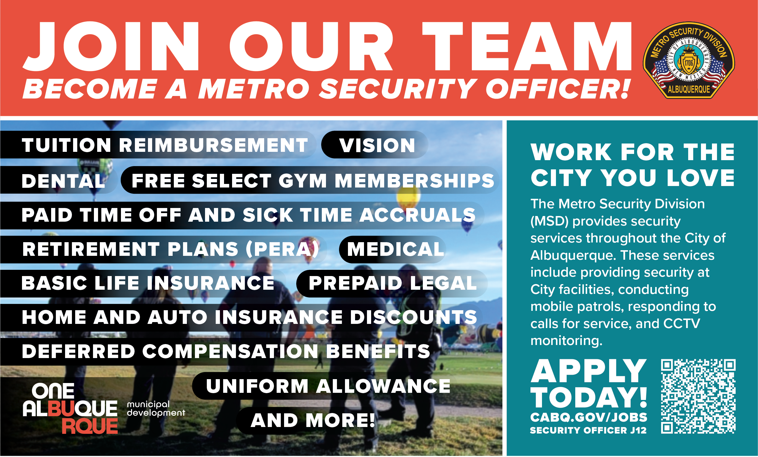 Become a Metro Security Officer Tile — City of Albuquerque