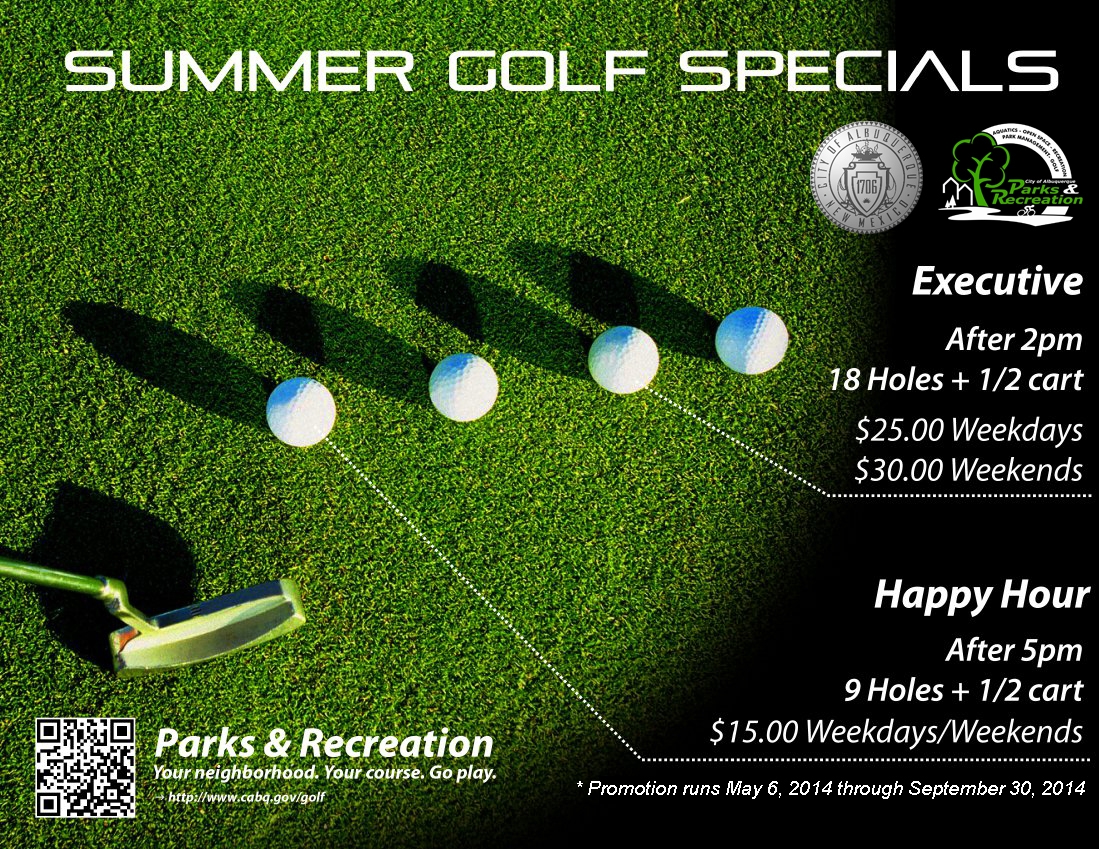 Golf Summer Specials 2014 Flier — City of Albuquerque
