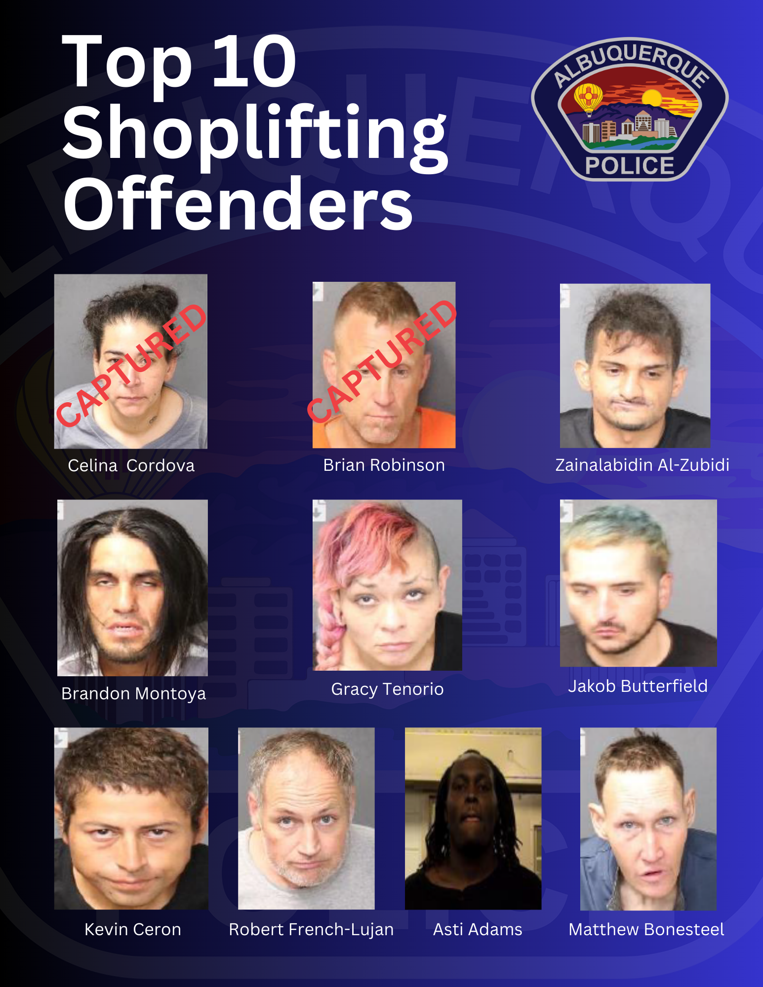 APD Arrests Man on Top 10 Shoplifting Offenders List — City of Albuquerque