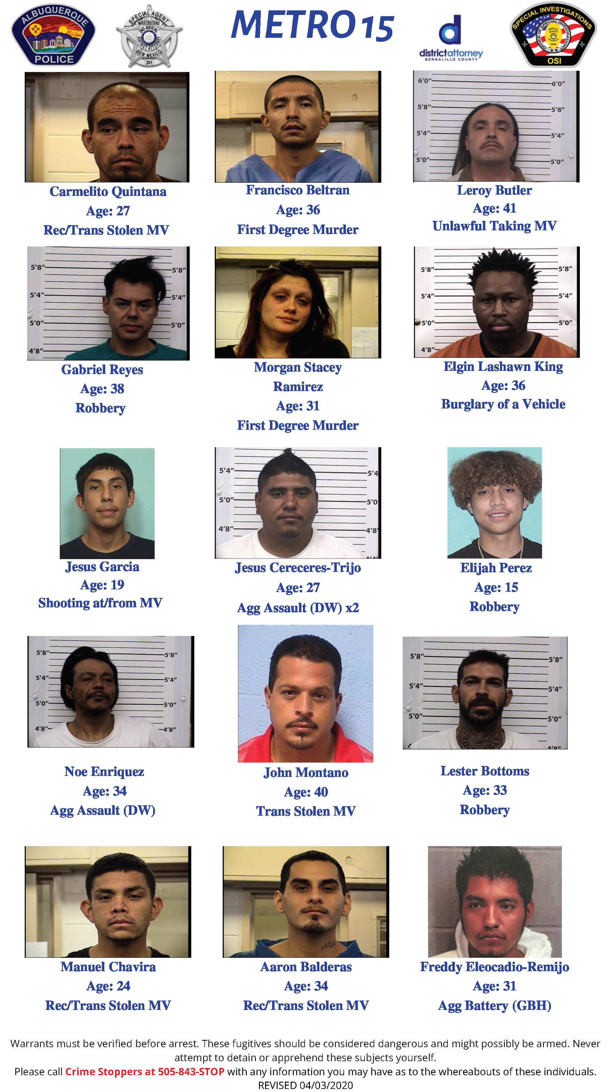 APD Arrests Metro 15 Offender Elijah Perez — City of Albuquerque