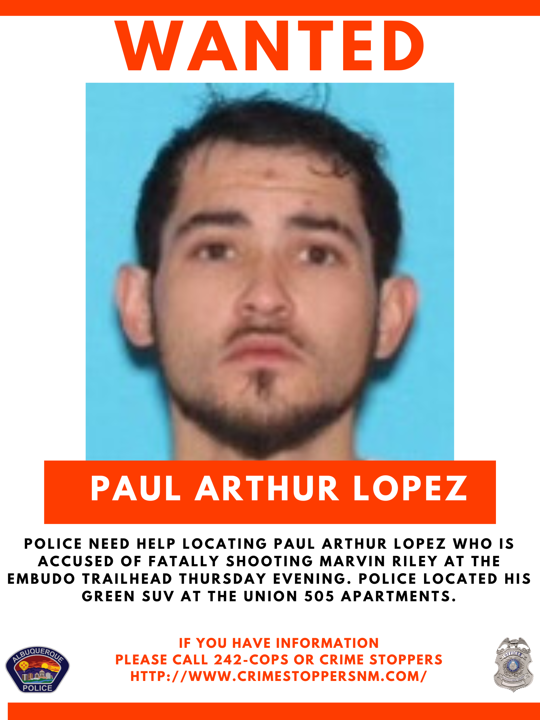 APD searching for suspect in shooting death at hiking trail — City of Albuquerque