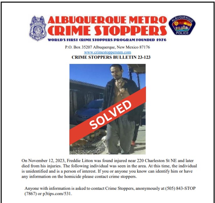 Apd Solves 2023 Murder Case Arrests Suspect — City Of Albuquerque