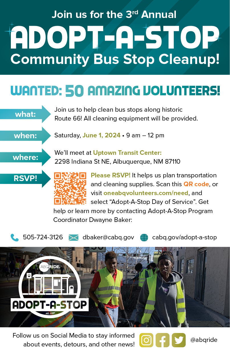 Volunteer with ABQ RIDE to Help Make our Bus Stops Beautiful — City of ...